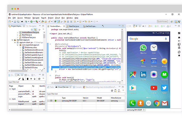 Appium Studio for Eclipse Appium Studio for Eclipse